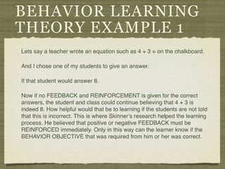 BF SKINNER - Behavior Learning Theory | PDF