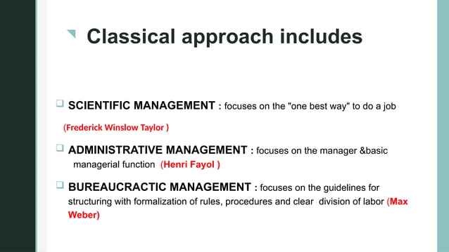 classical theory of management presentation | PPTX | Business ...