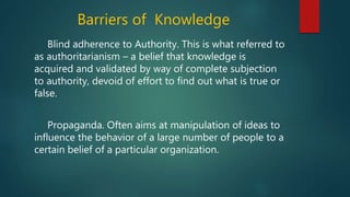 Theory nature source barriers | PPTX
