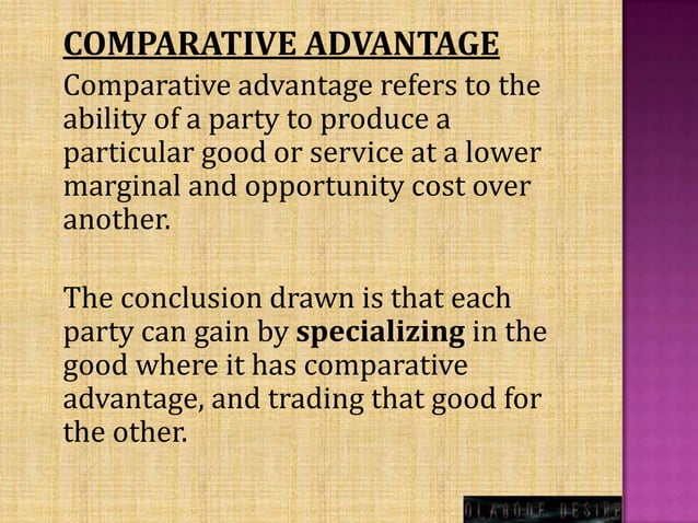Theory of absolute and comparative advantage | PPTX | Economy ...