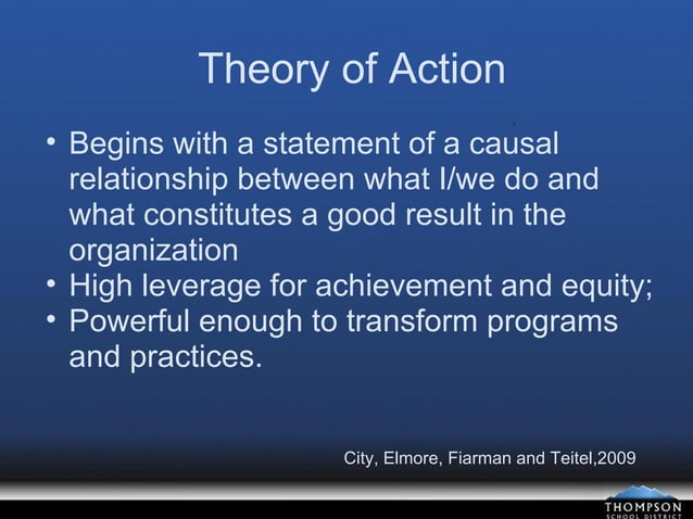 Theory of action | PPT | Educational Assessment | Education