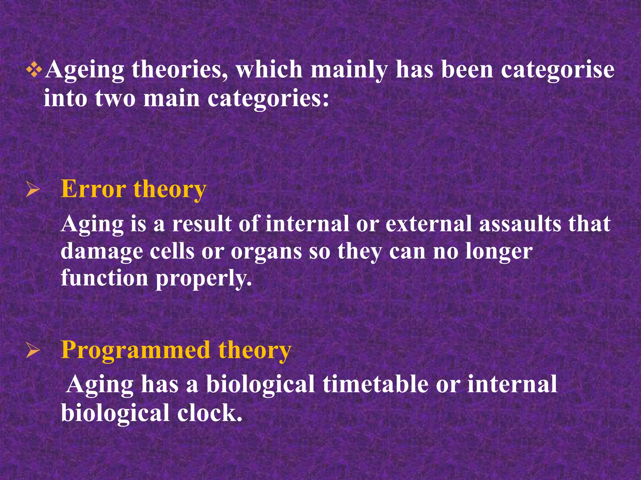 Theory of ageing | PPTX