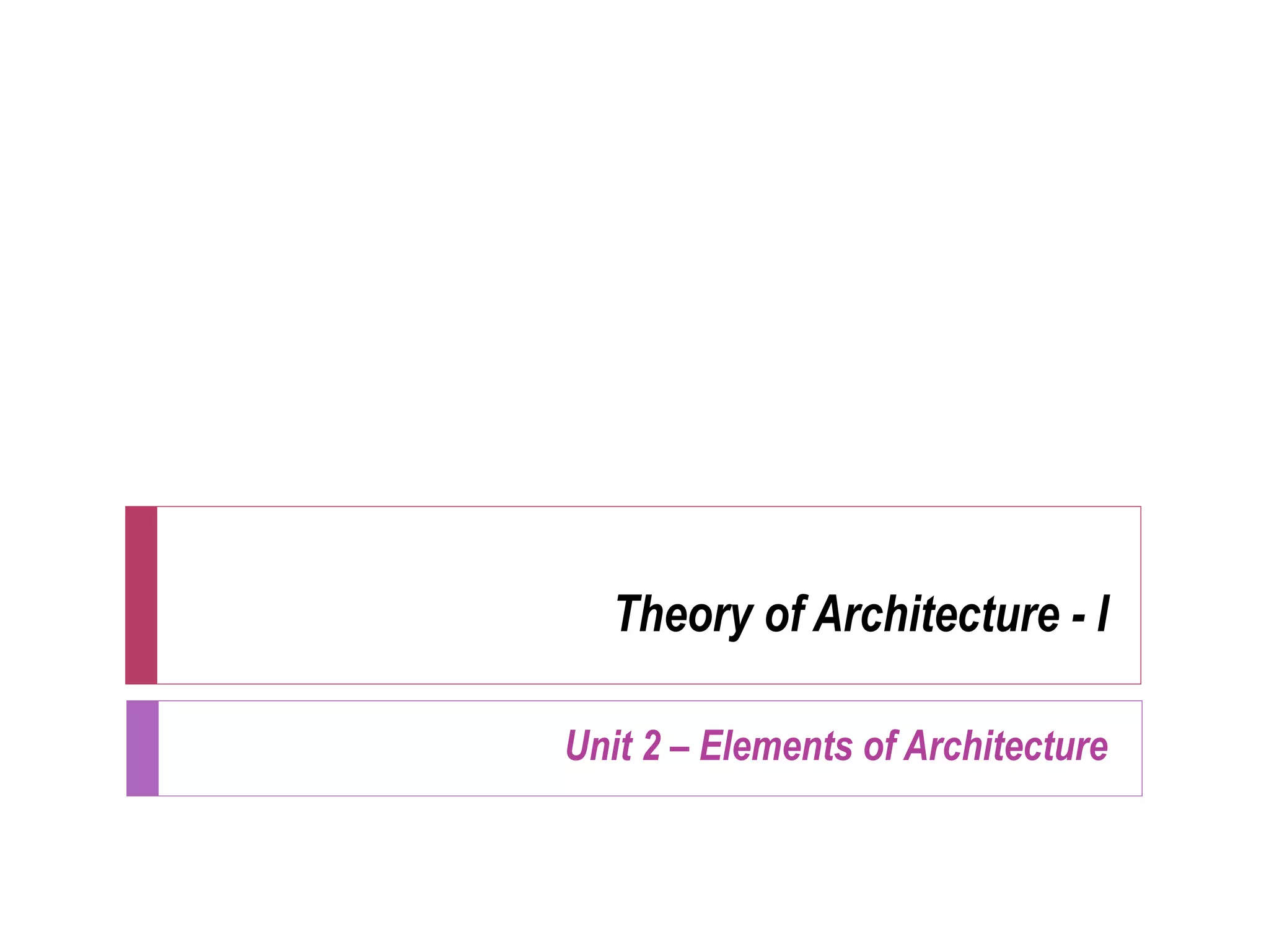 Theory of architecture-1 | PPT