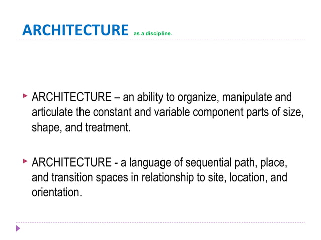 Theory of architecture-1 | PPT