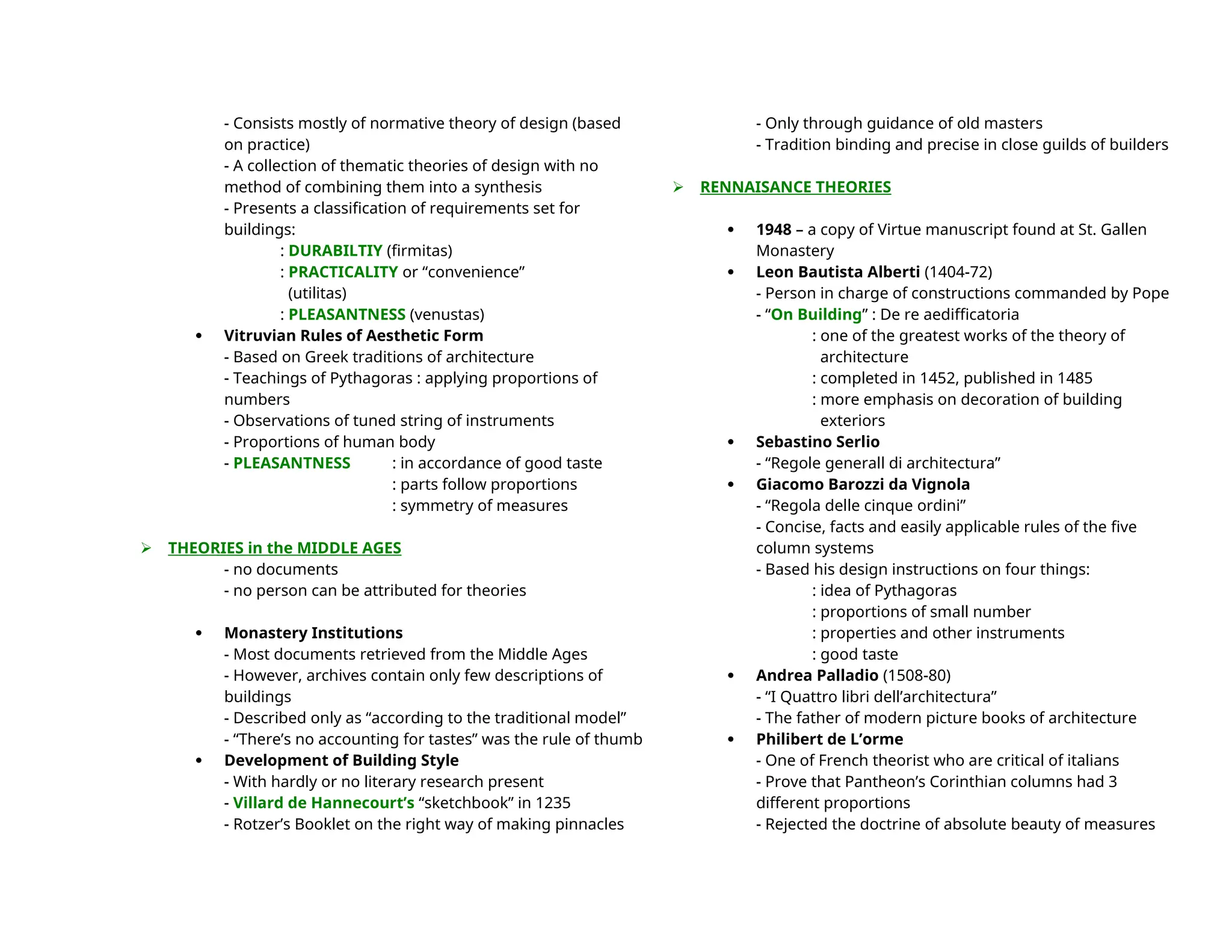Theory of Architecture for architectures | DOC