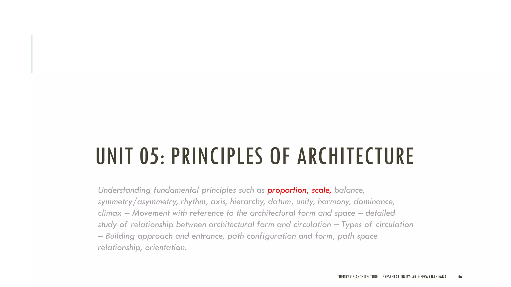 Theory of architecture unit 04 | PDF | Interior Decorating | Home & Garden