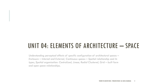 Theory of architecture unit 04 | PDF | Interior Decorating | Home & Garden