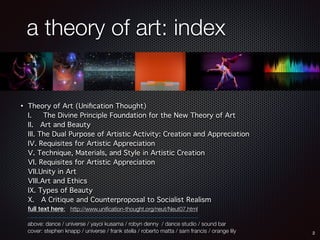 Theory of art (Unification Thought) | PDF