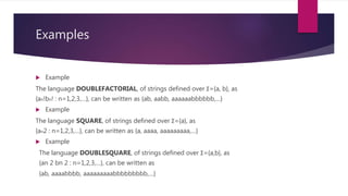 Theory of automata and formal language | PPTX