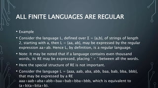 Theory of automata and formal language | PPTX