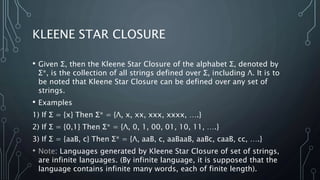 Theory of automata and formal language | PPTX