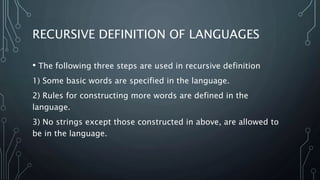 Theory of automata and formal language | PPTX