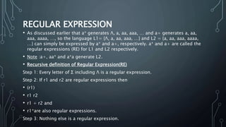 Theory of automata and formal language | PPTX