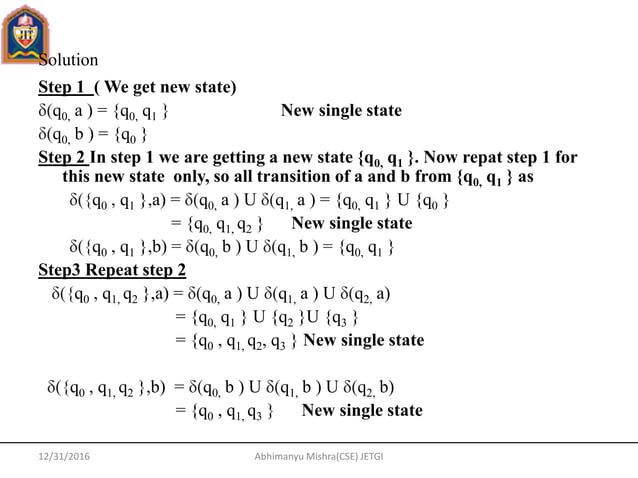 Theory of Automata and formal languages unit 1 | PPTX