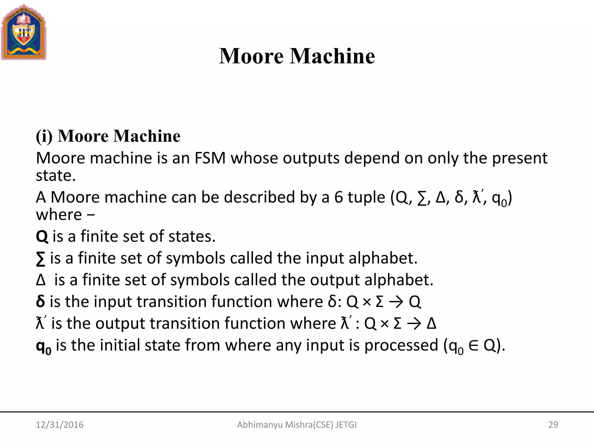 Theory Of Automata And Formal Languages Unit 2 Pptx Programming Languages Computing