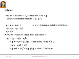 Theory of Automata and formal languages unit 2 | PPTX | Programming Languages | Computing