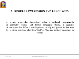 Theory of Automata and formal languages unit 2 | PPTX