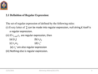 Theory of Automata and formal languages unit 2 | PPT