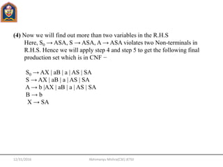 Theory of Automata and formal languages Unit 3 | PPTX