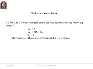 Theory of Automata and formal languages Unit 3 | PPTX