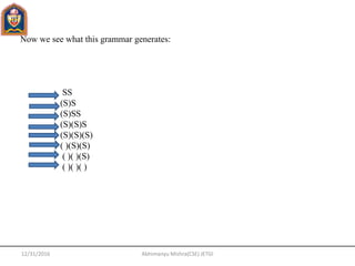 Theory of Automata and formal languages Unit 3 | PPTX