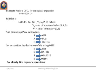 Theory of Automata and formal languages Unit 3 | PPTX