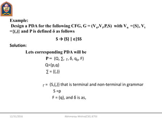 Theory of automata and formal languages Unit 4 | PPTX | Programming Languages | Computing