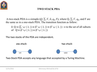 Theory of automata and formal languages Unit 4 | PPTX