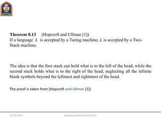 Theory of automata and formal languages Unit 4 | PPTX