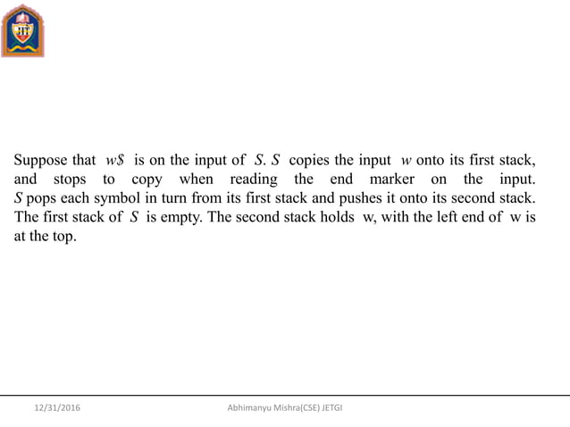 Theory Of Automata And Formal Languages Unit 4 Pptx Programming Languages Computing