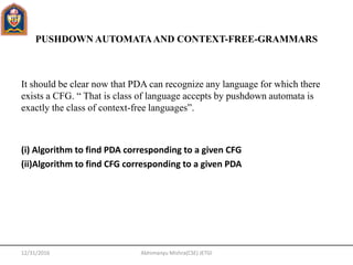 Theory of automata and formal languages Unit 4 | PPTX | Programming Languages | Computing