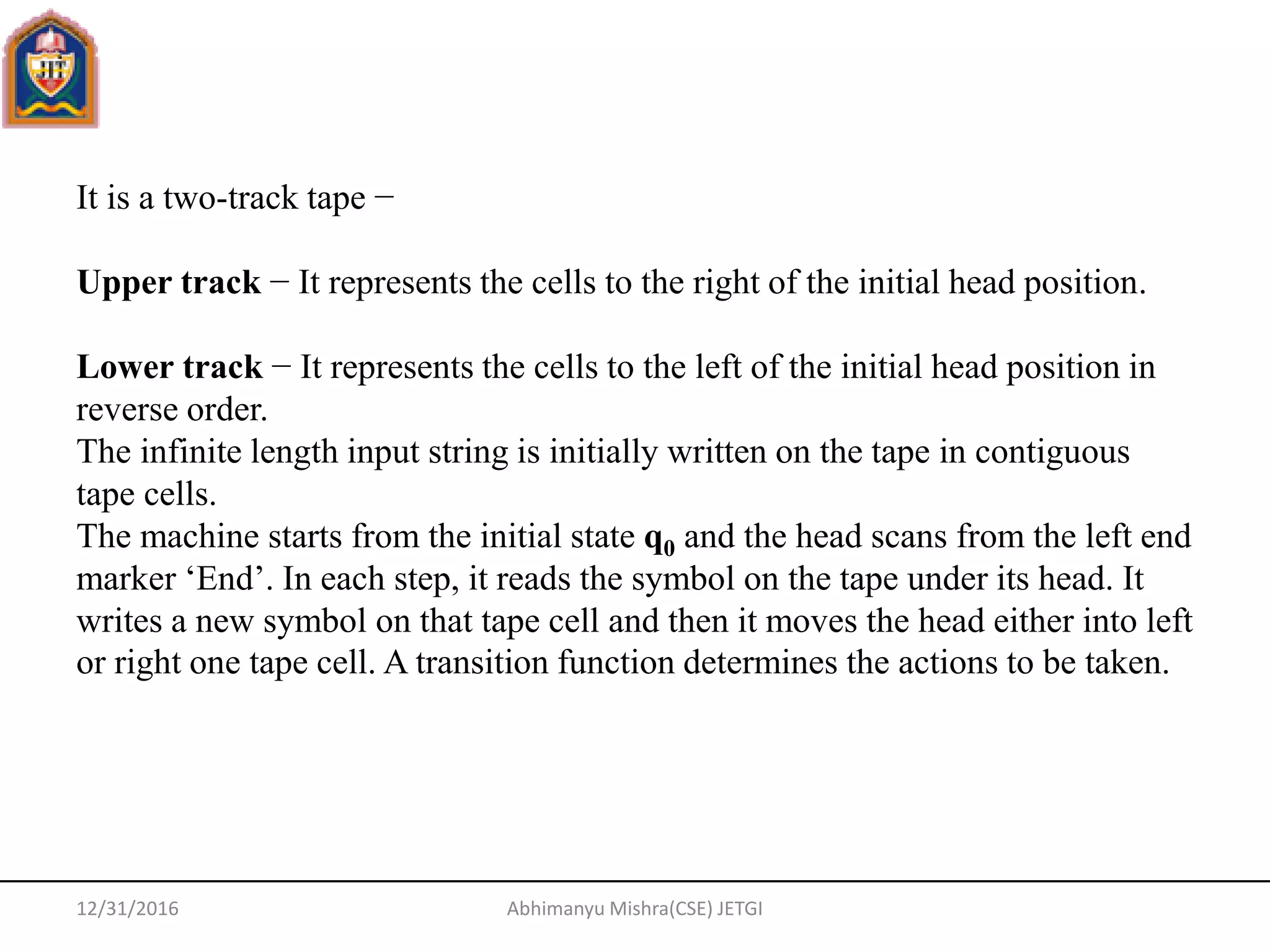 Theory of Automata and formal languages Unit 5 | PPTX