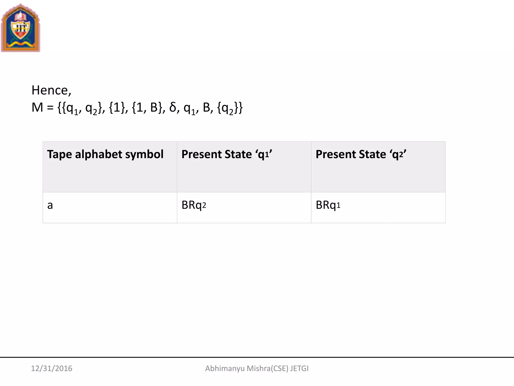 Theory of Automata and formal languages Unit 5 | PPTX