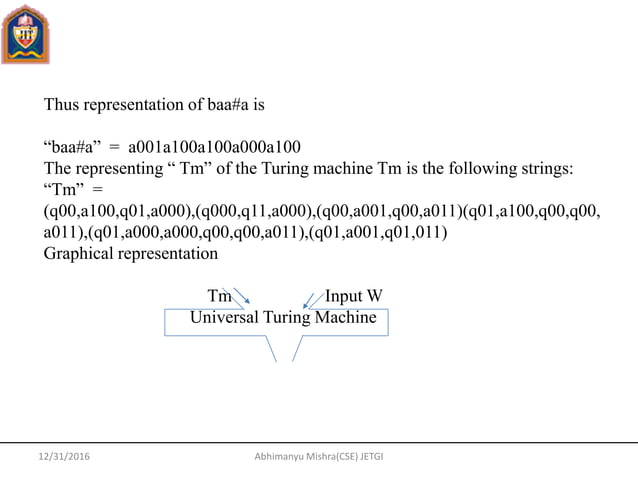 Theory of Automata and formal languages Unit 5 | PPTX | Programming Languages | Computing