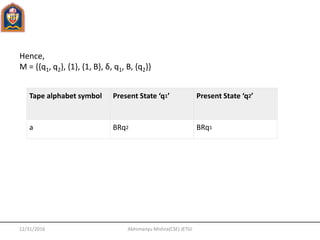 Theory of Automata and formal languages Unit 5 | PPTX