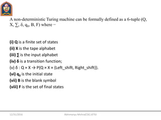Theory of Automata and formal languages Unit 5 | PPTX