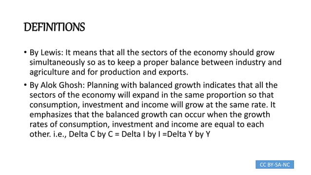 Theory of balanced growth | PPTX