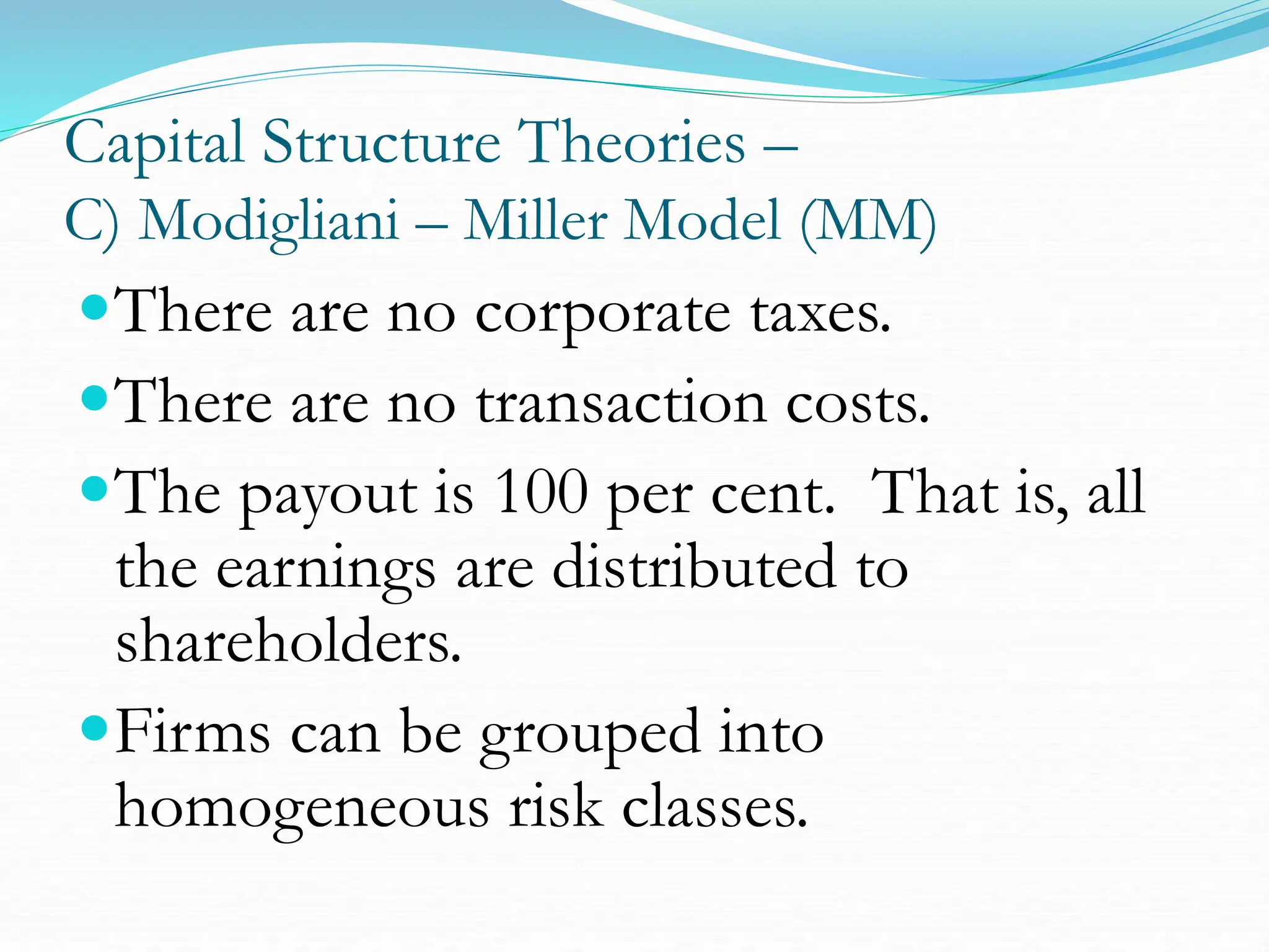 Theory of Capital Structure Financial management pptx | PPT