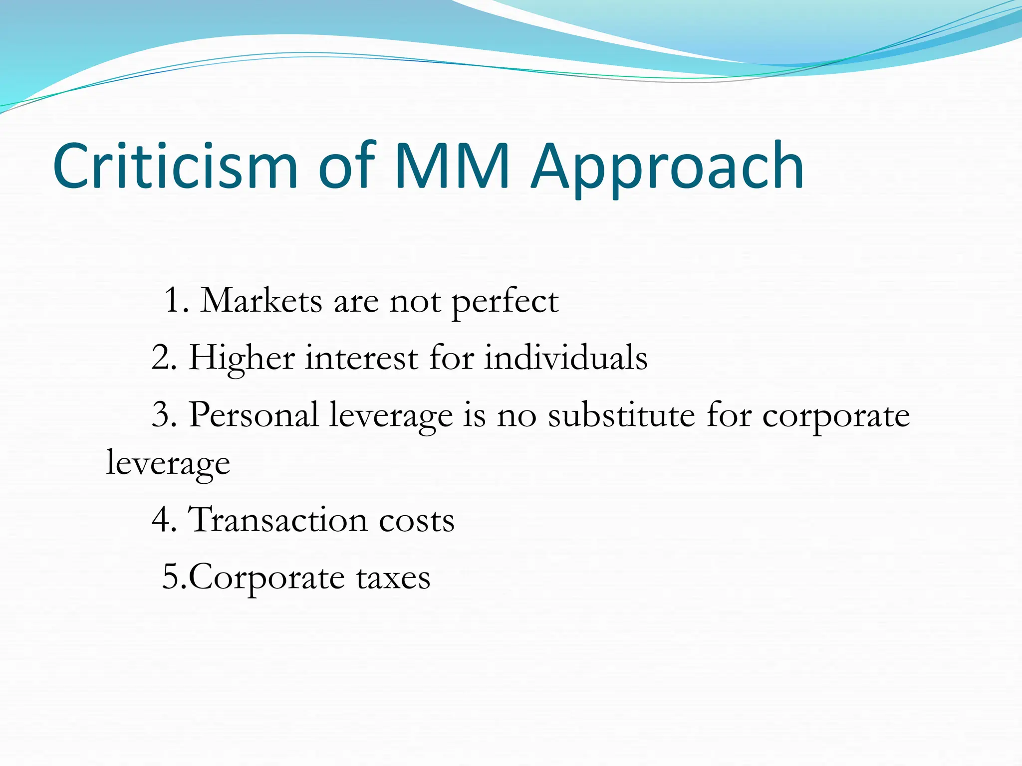 Theory of Capital Structure Financial management pptx | PPT