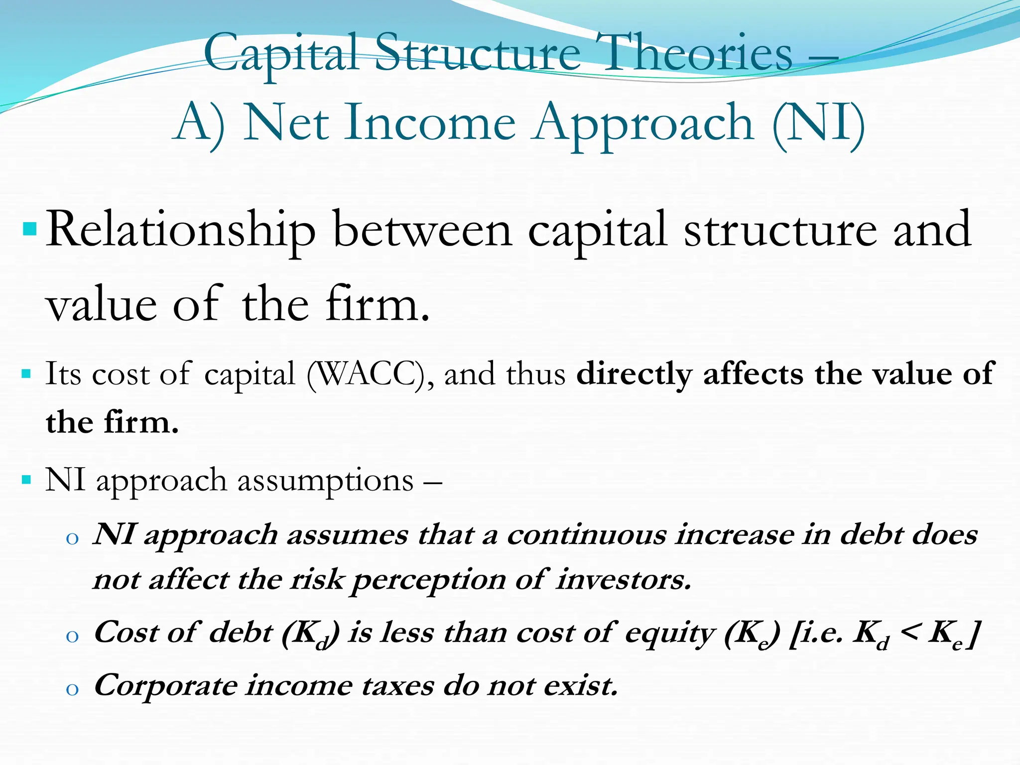 Theory of Capital Structure Financial management pptx | PPT