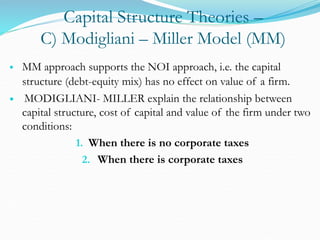 Theory of Capital Structure Financial management pptx | PPTX
