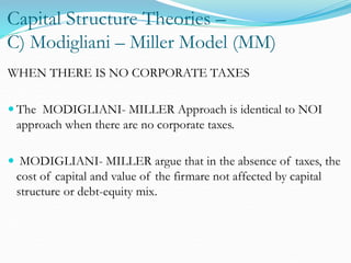 Theory of Capital Structure Financial management pptx | PPT