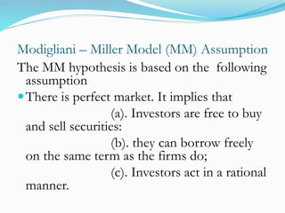 Theory of Capital Structure Financial management pptx | PPT