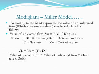 Theory of Capital Structure Financial management pptx | PPT