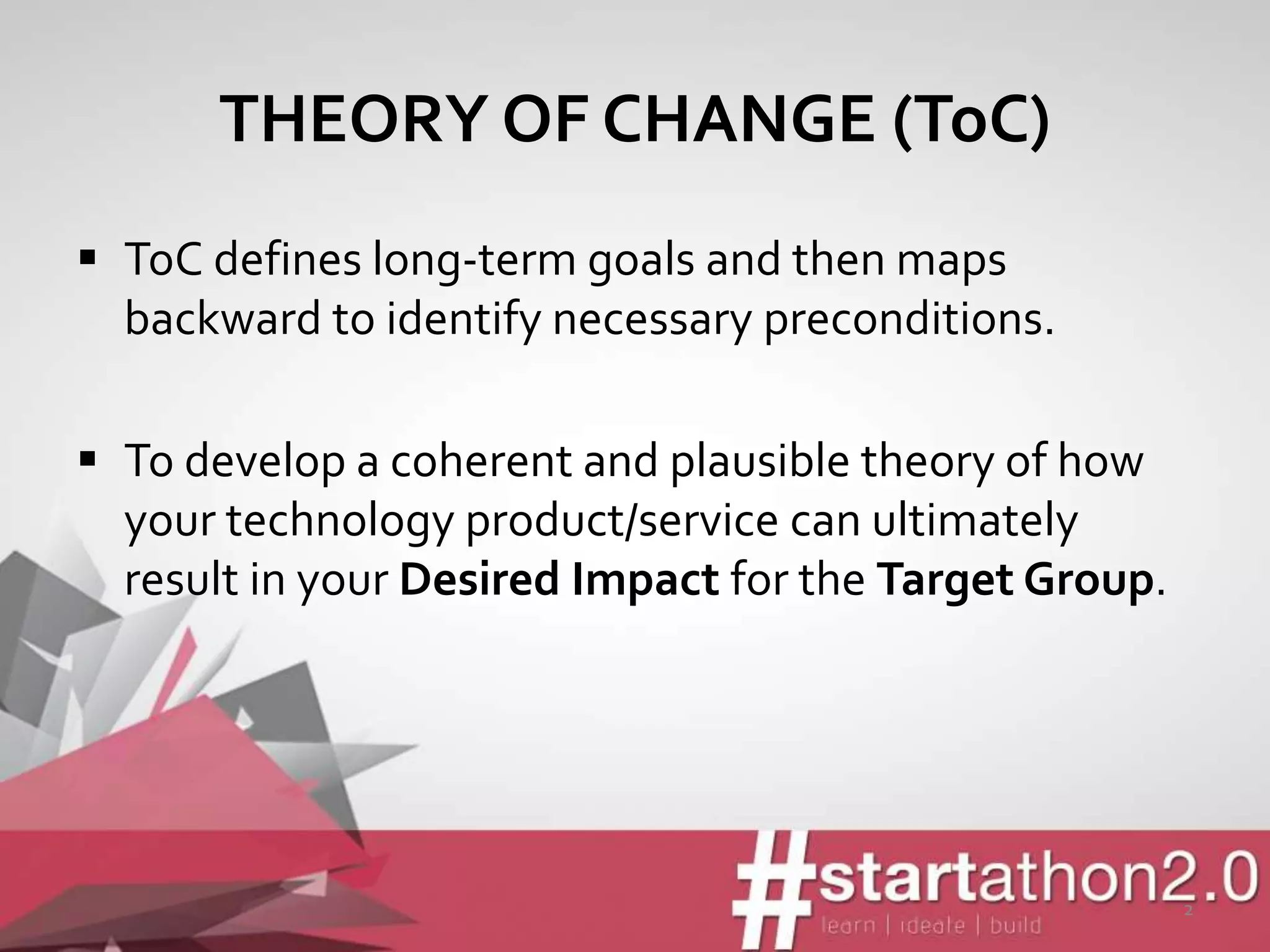 #startathon2.0 - Theory of Change | PPTX