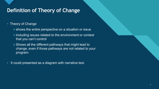 Theory of change vs Logical Framework | PPTX
