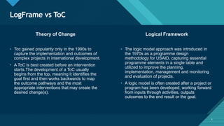 Theory of change vs Logical Framework | PPTX