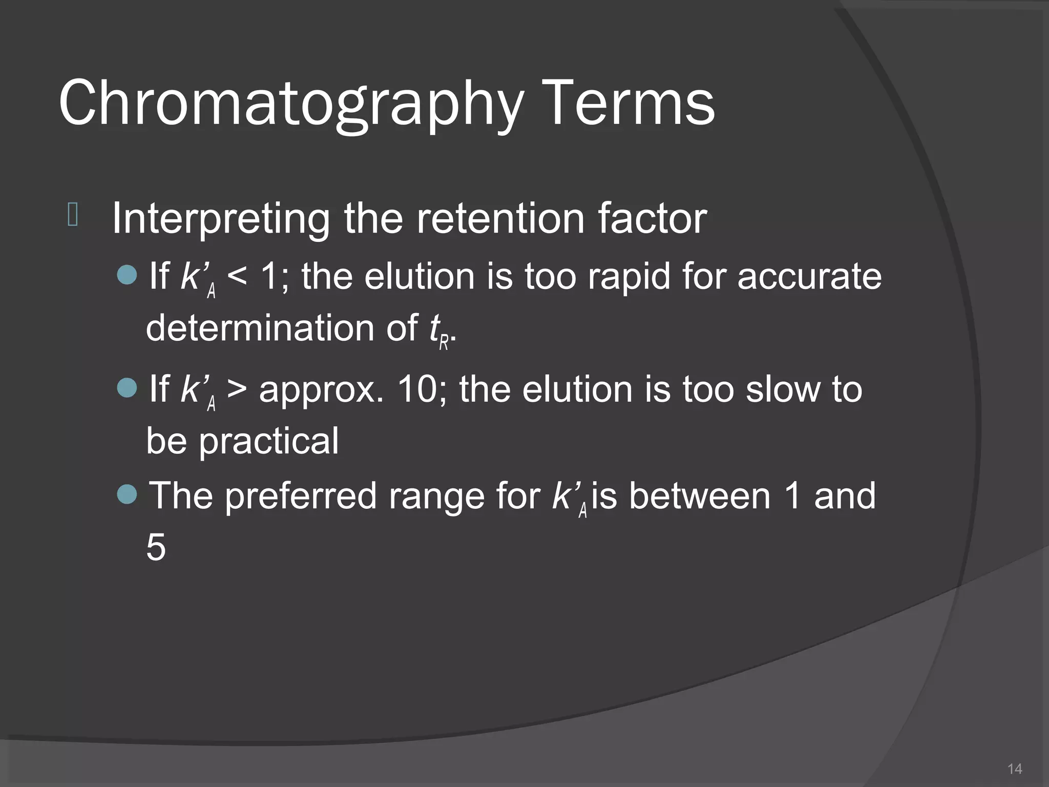 Theory of chromatographic separations | PPT