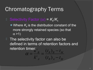 Theory of chromatographic separations | PPT