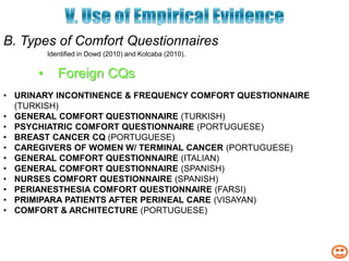 Theory of comfort | PPTX | Eldercare | Family and Relationships